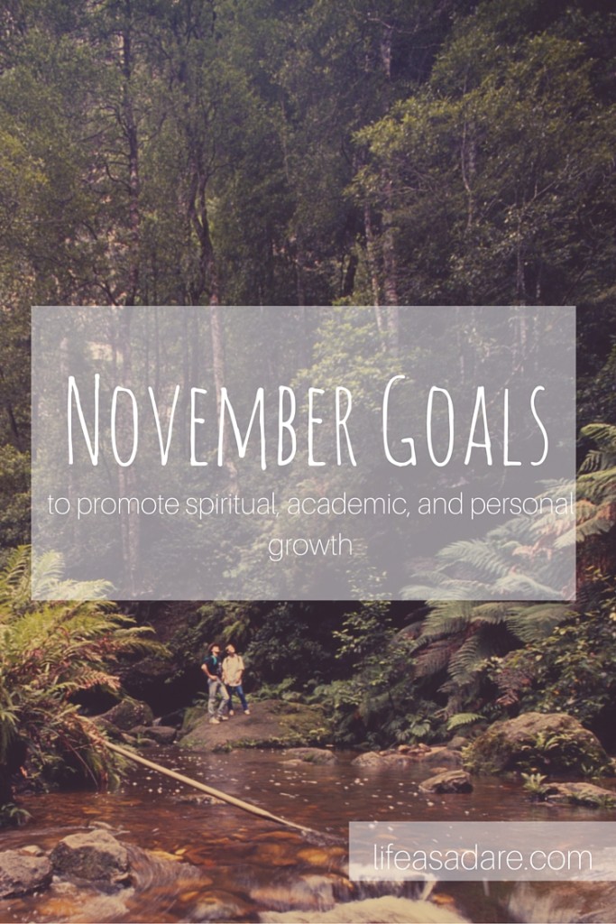 November goals - Life as a Dare