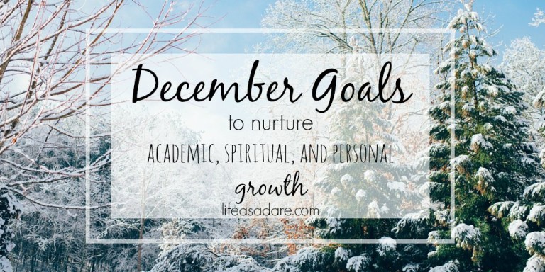 December Goals - Life as a Dare