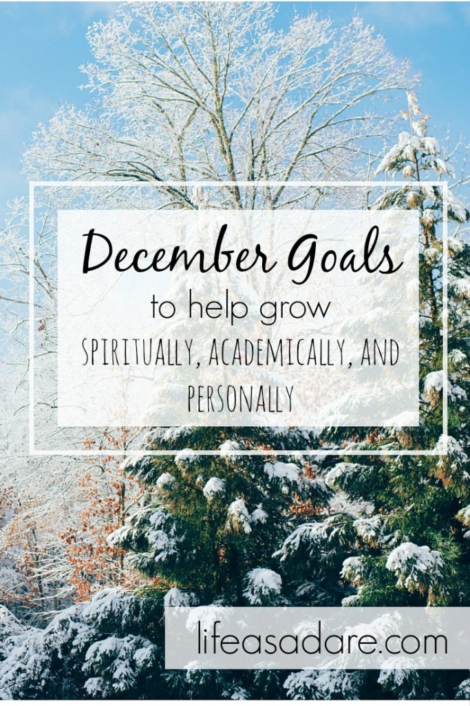 December Goals - Life as a Dare